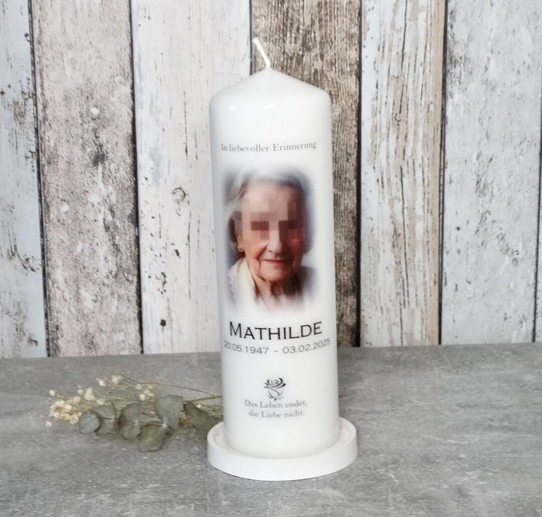 Mourning Candle, Mourning Candles, Mourning Candle With Photo - Etsy