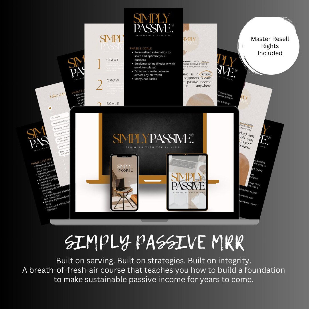 Digital Marketing Brand New Master Resell Rights Course Simply Passive ...
