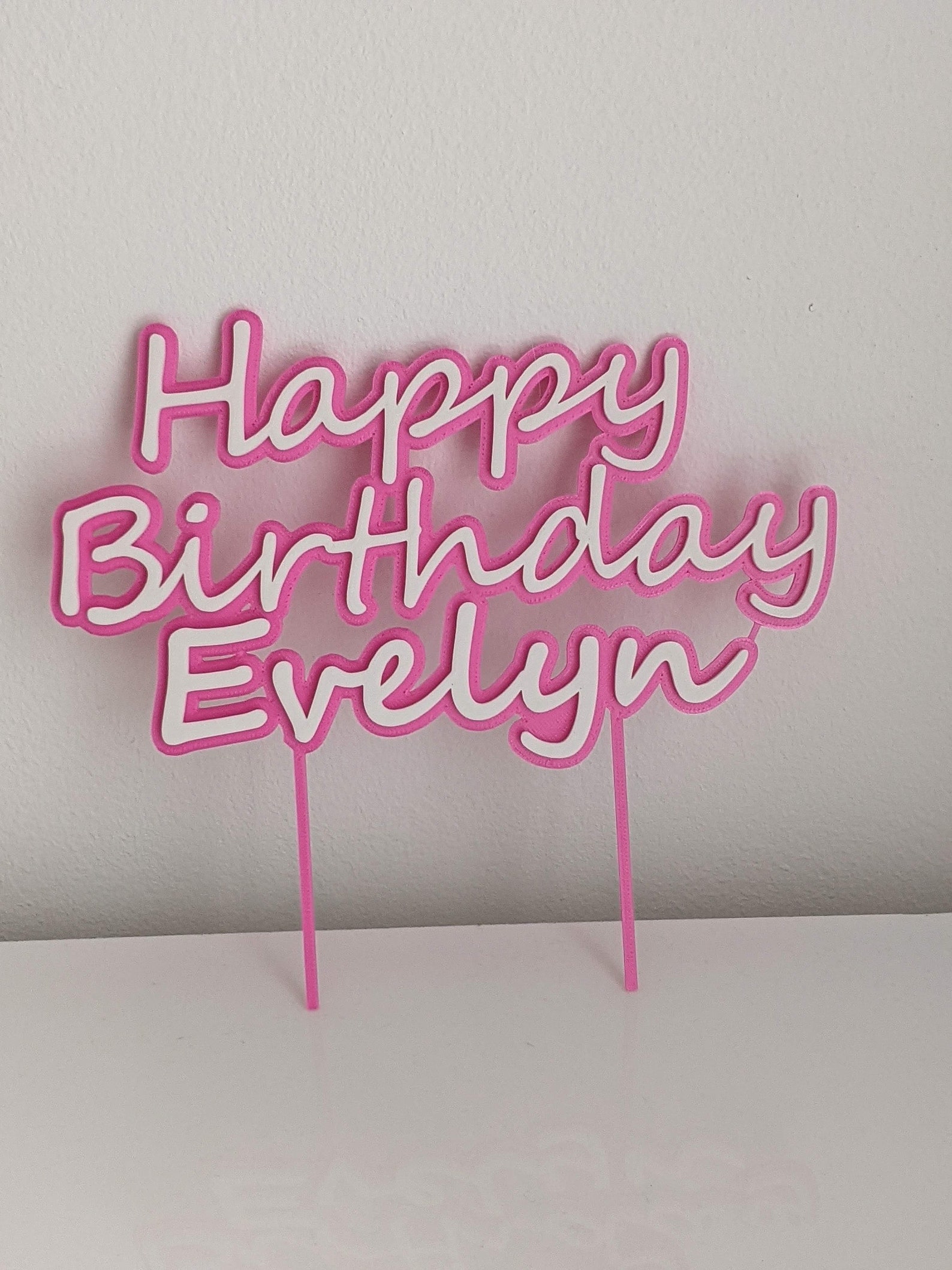 3D Printed Personalised Cake Topper Birthday Cake Topper - Etsy