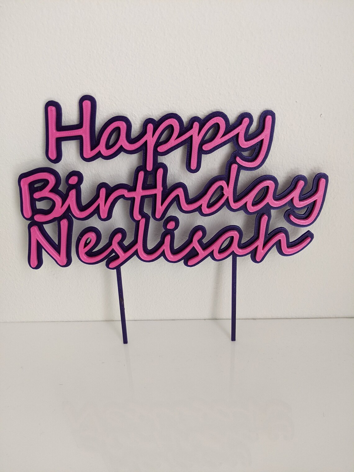 3D Printed Personalised Cake Topper Birthday Cake Topper - Etsy