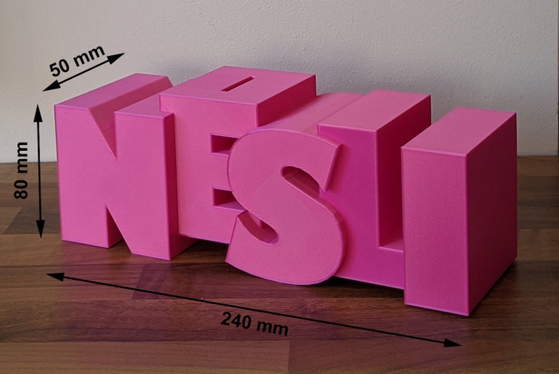 3D Printed Personalised Money Box Custom Name Money Box - Etsy