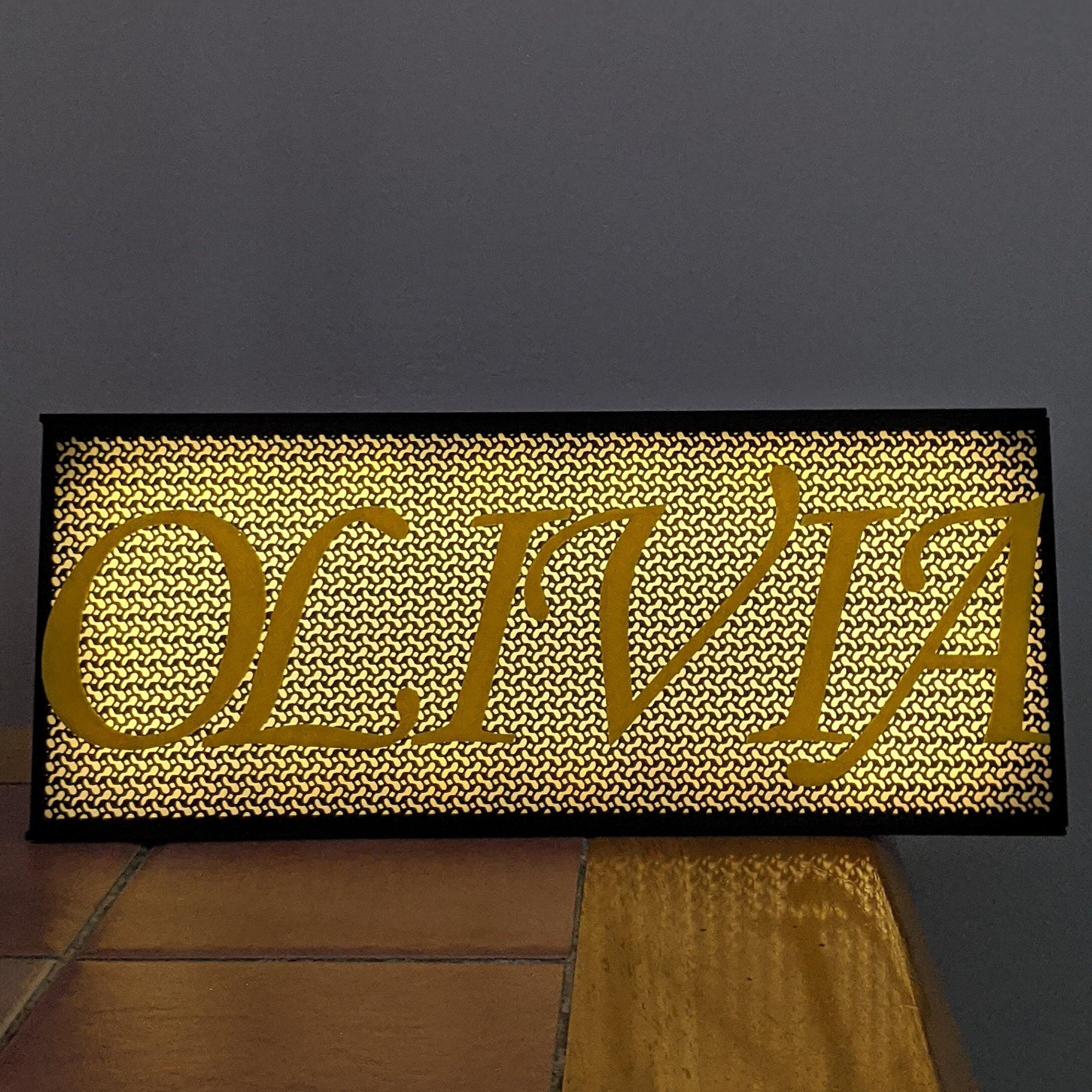 3D Printed Light Box Lamp Name Printed Lightbox - Etsy