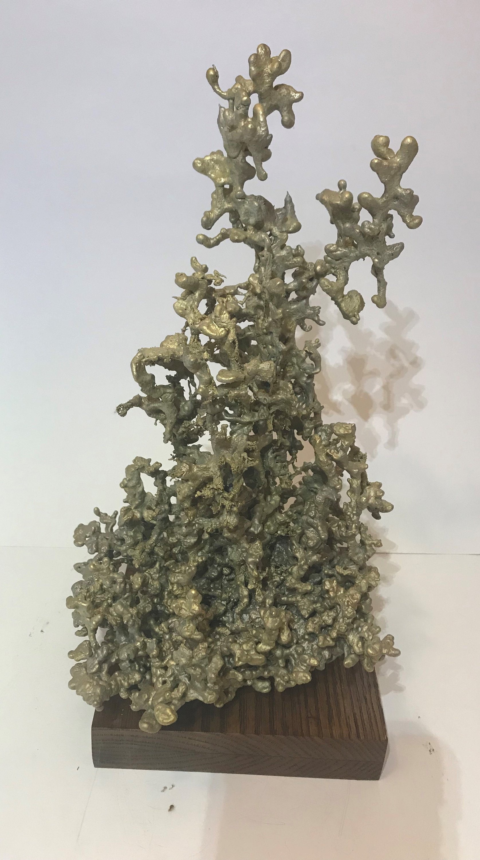 Sculpture "face", Abstract Brutalist Cast Brass - Etsy