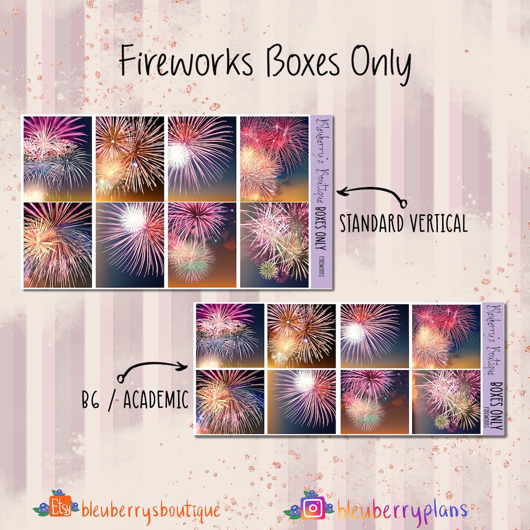 Fireworks Boxes Only in Standard Vertical and B6/academic Size - Etsy