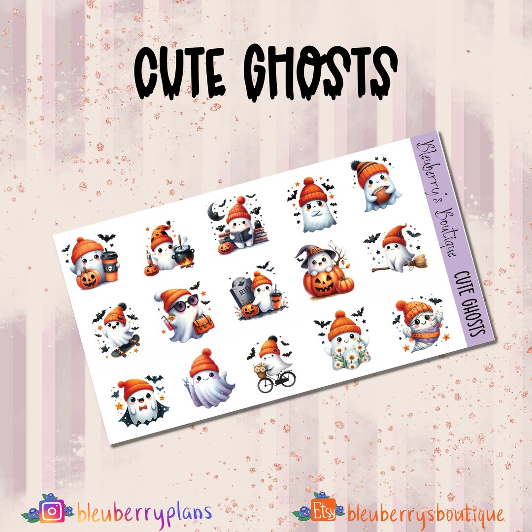 Cute Ghosts Deco Sheet - Etsy
