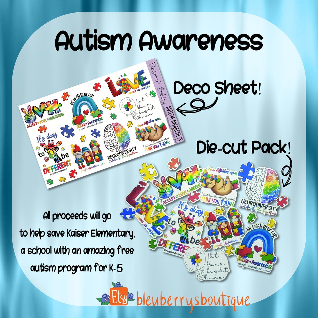 Autism Awareness Deco or Die-cuts - Etsy