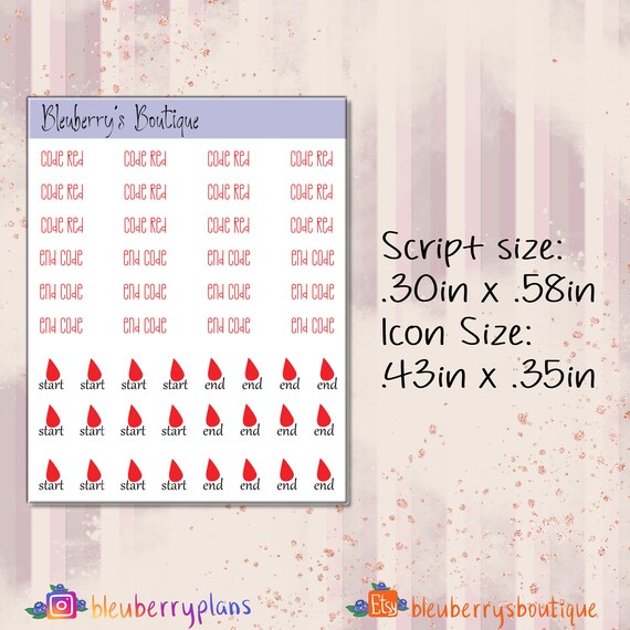 Period Tracking Icon and Script - Etsy