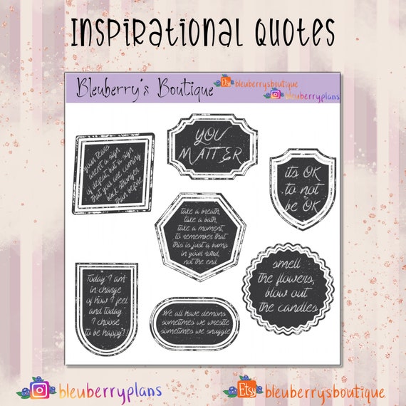 YOU Matter Inspirational Quotes Script Stickers Planner - Etsy