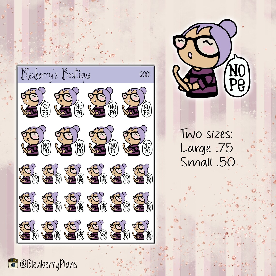 Cute NOPE Character Sheet Large and Small Icons - Etsy