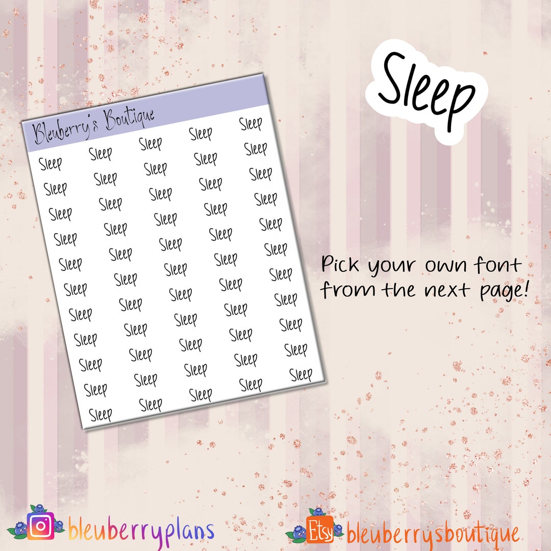 SLEEP Script Planner Stickers - Etsy