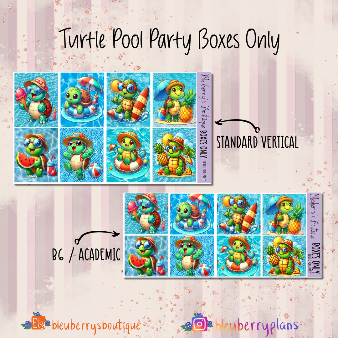 Turtle Pool Party Boxes Only in Standard Vertical and B6/academic Size ...