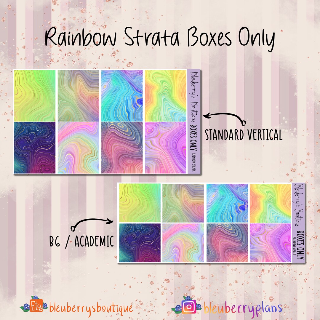 Rainbow Strata Boxes Only in Standard Vertical and B6/academic Size - Etsy