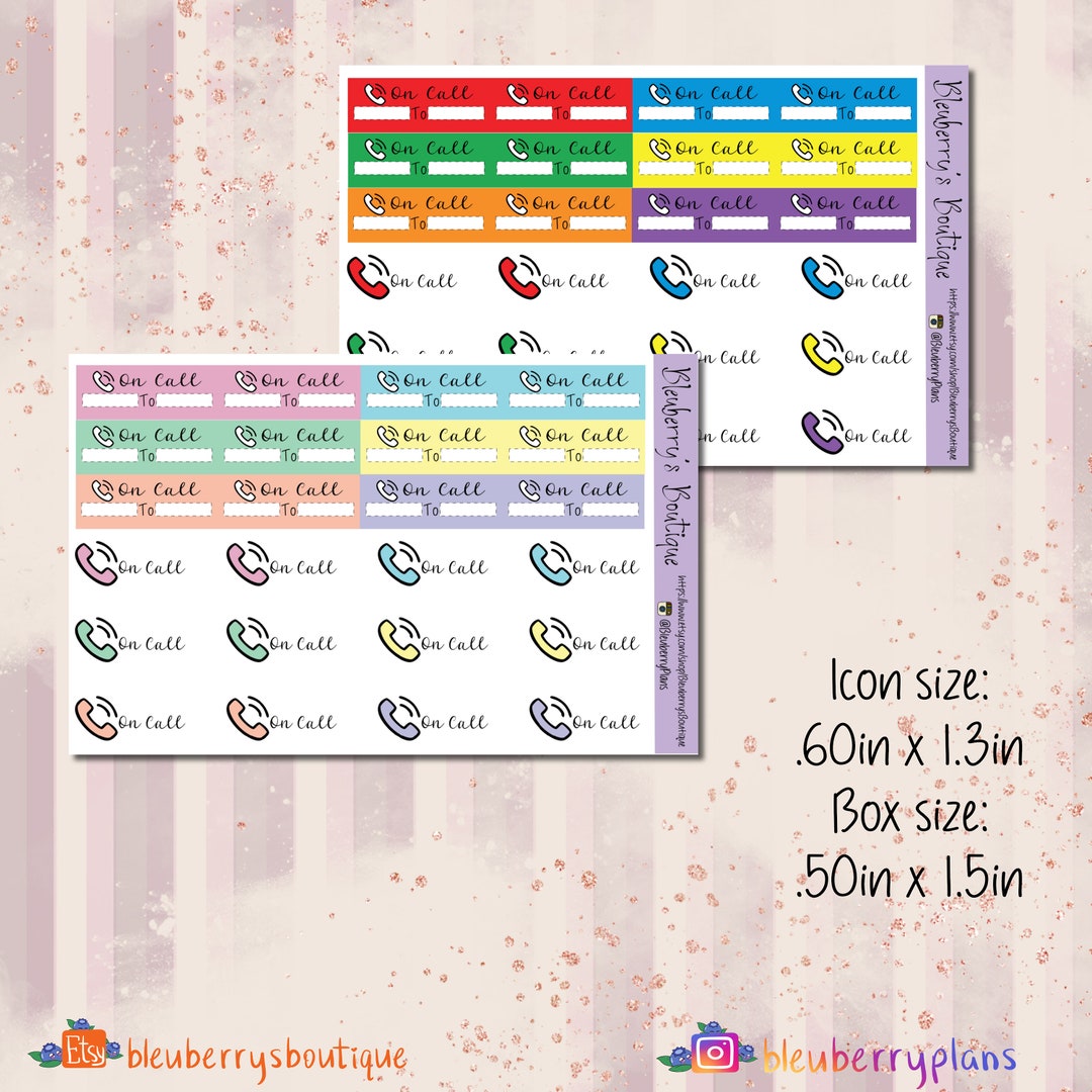 On Call Icon and Appointment Label - Etsy