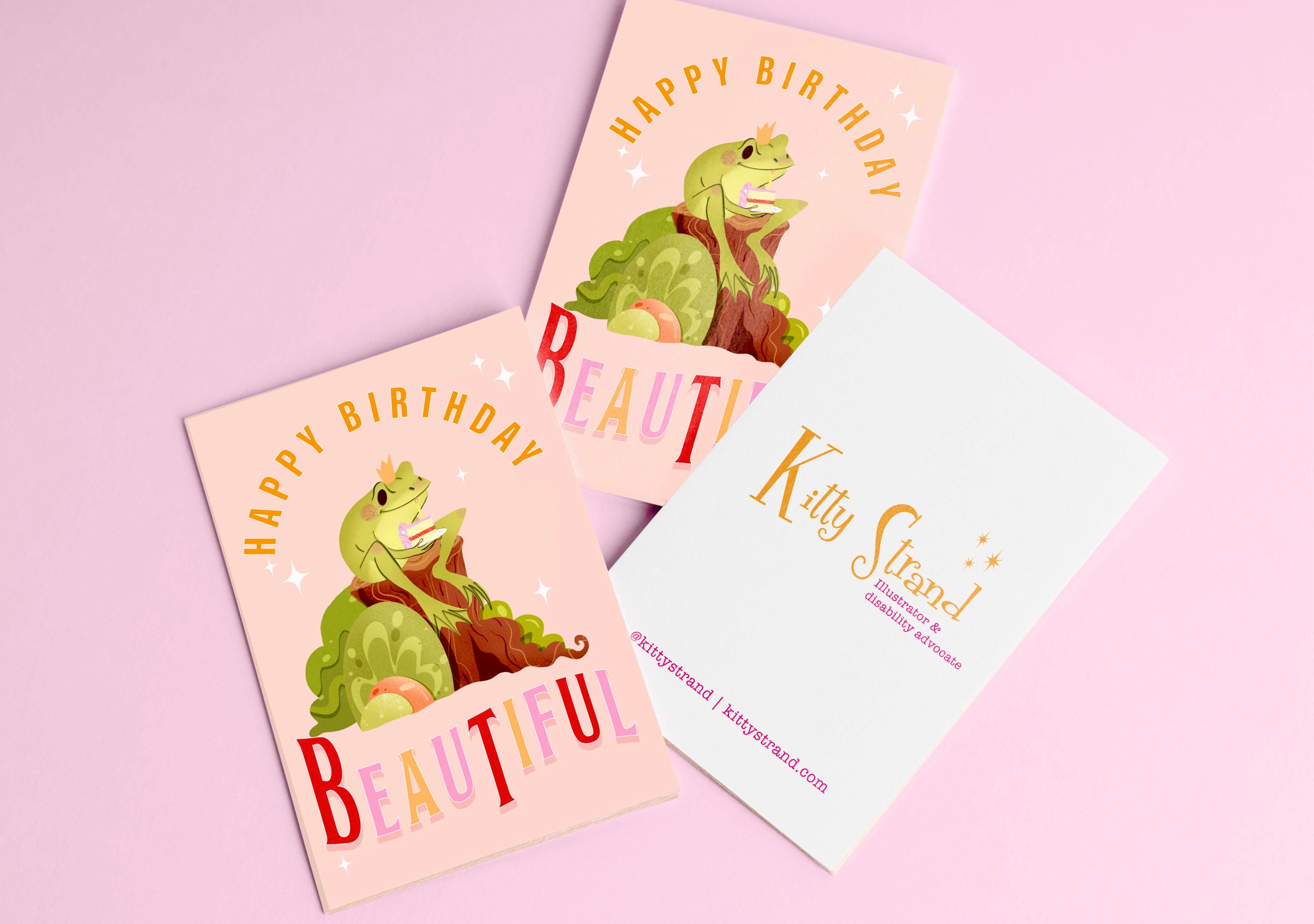 Frog Birthday Card Happy Birthday Beautiful Toad Birthday | Etsy