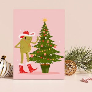 Multipack Printable Frog Christmas Cards Instant Download Holiday Cards ...