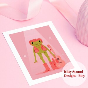 Howdy Partner Frog Art Print Frog Aesthetic Art Print Western Wall Art ...