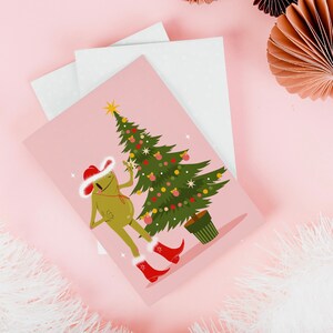 Multipack Printable Frog Christmas Cards Instant Download Holiday Cards ...