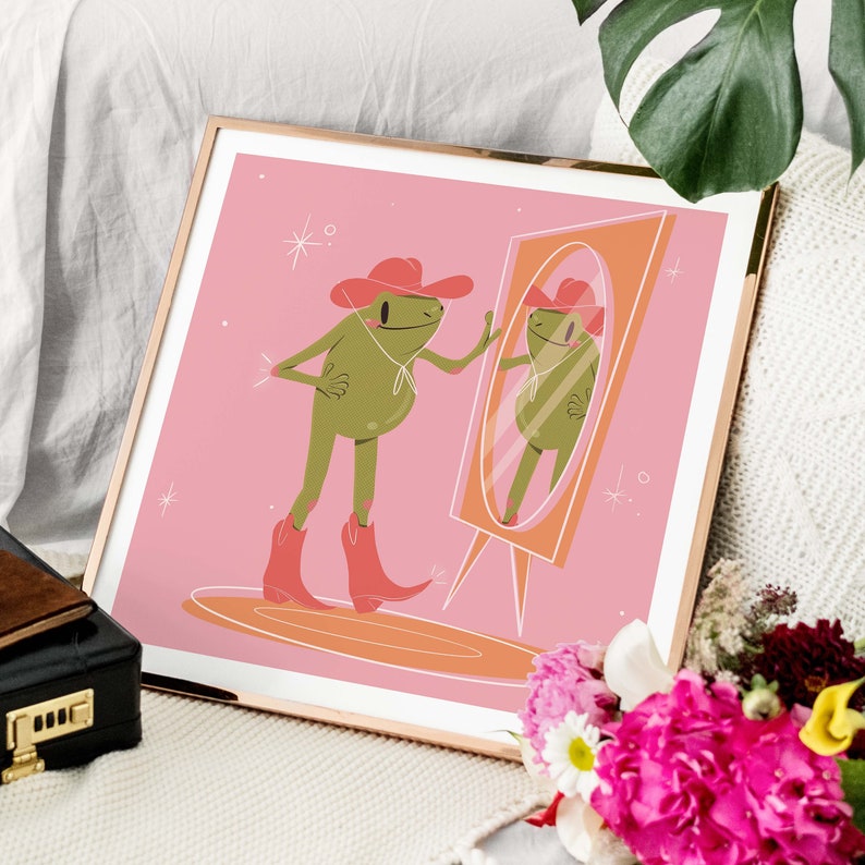 Set of 3 Howdy Partner Frog Art Prints Pack of 3 Frog - Etsy