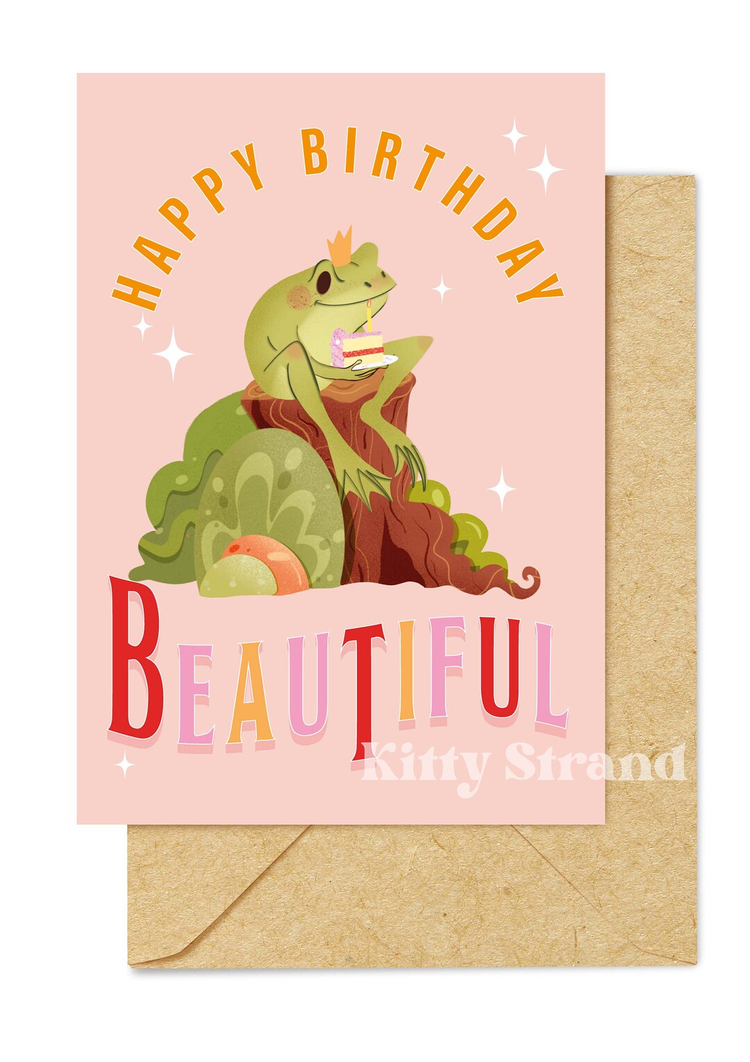 Frog Birthday Card, Happy Birthday Beautiful Toad Birthday Gift | Cute ...