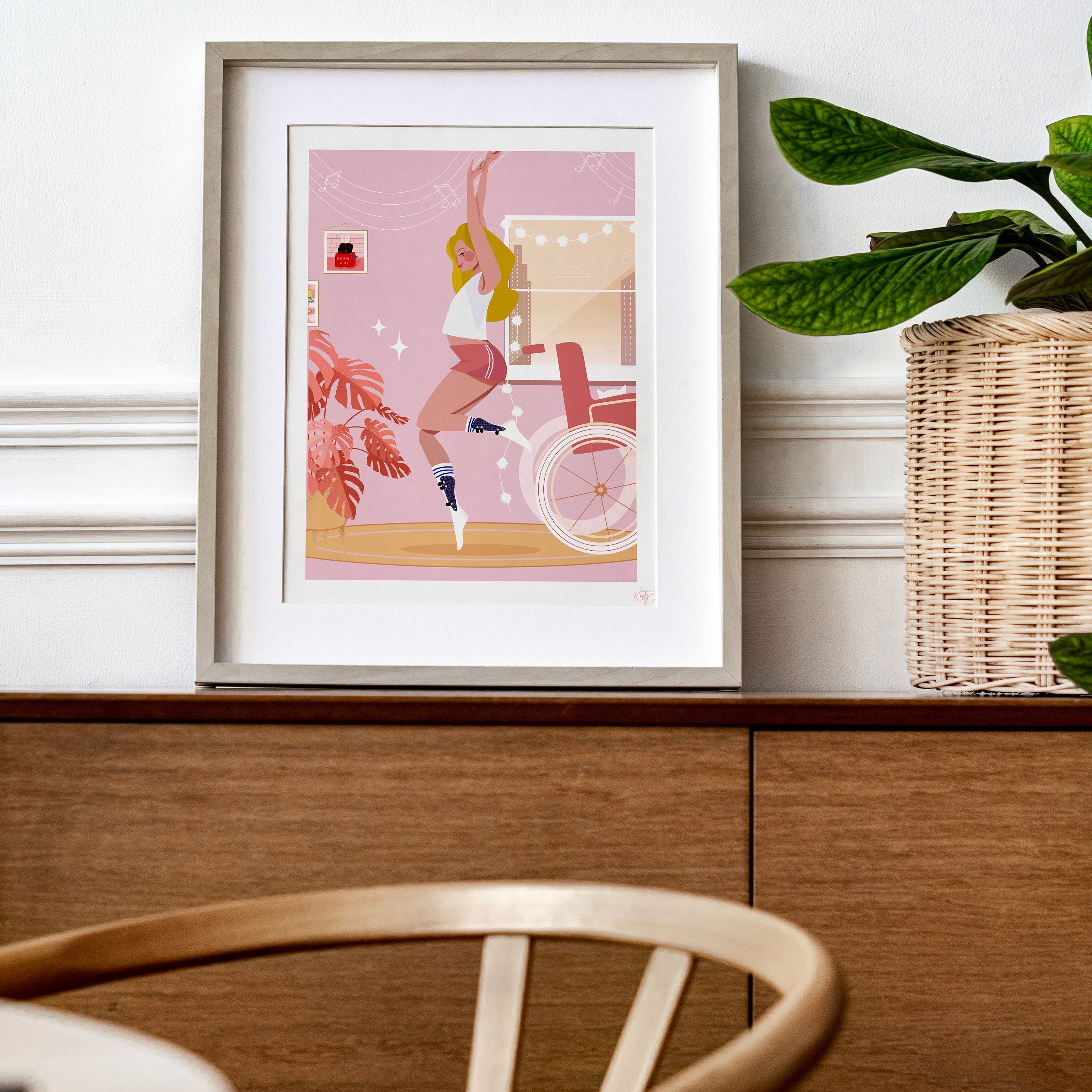 Printable Ambulatory Wheelchair User Art Digital Download - Etsy UK