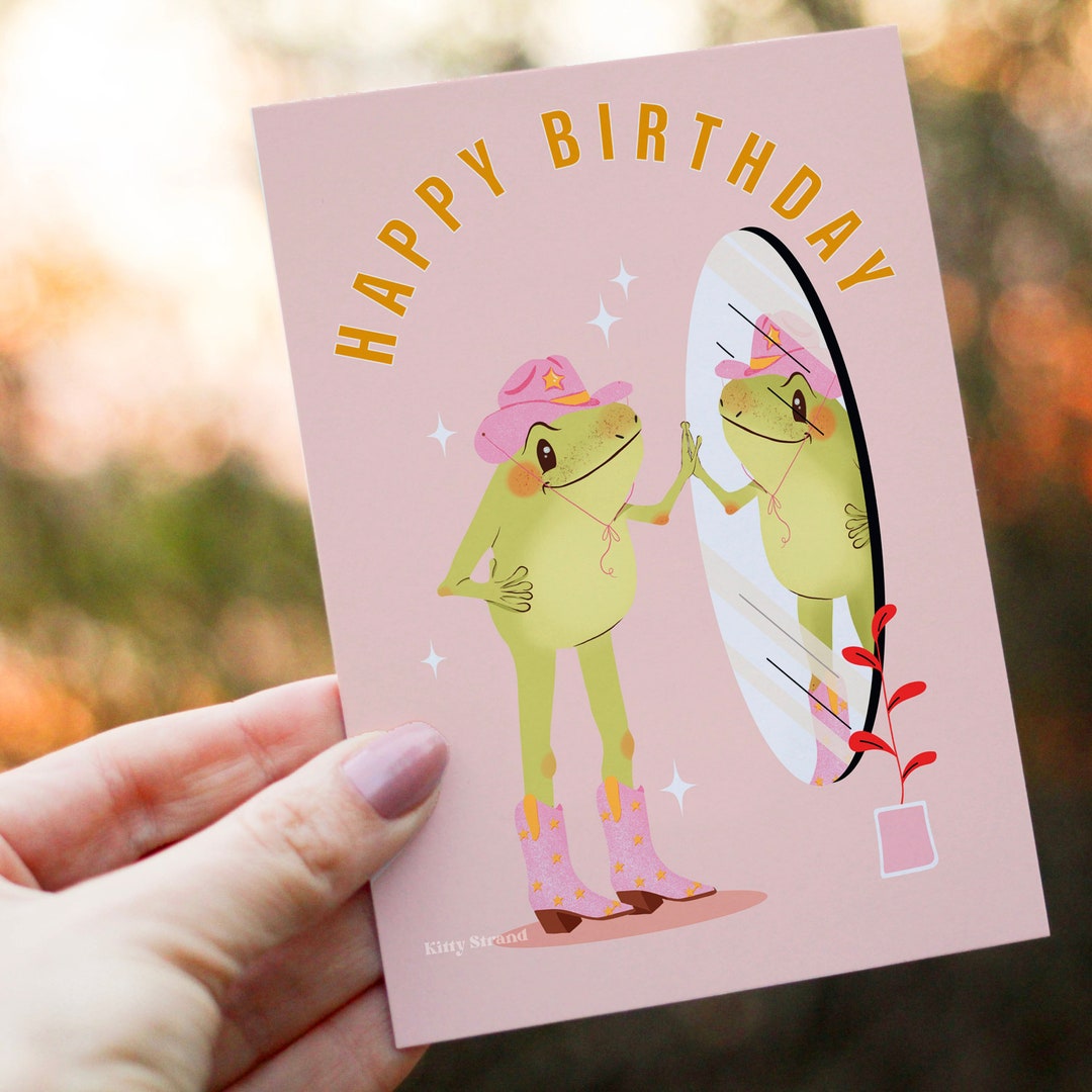 Printable Frog Birthday Card | Instant Download Card| Cute Birthday ...