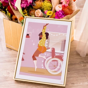 Printable Ambulatory Wheelchair User Art Digital Download Disability ...