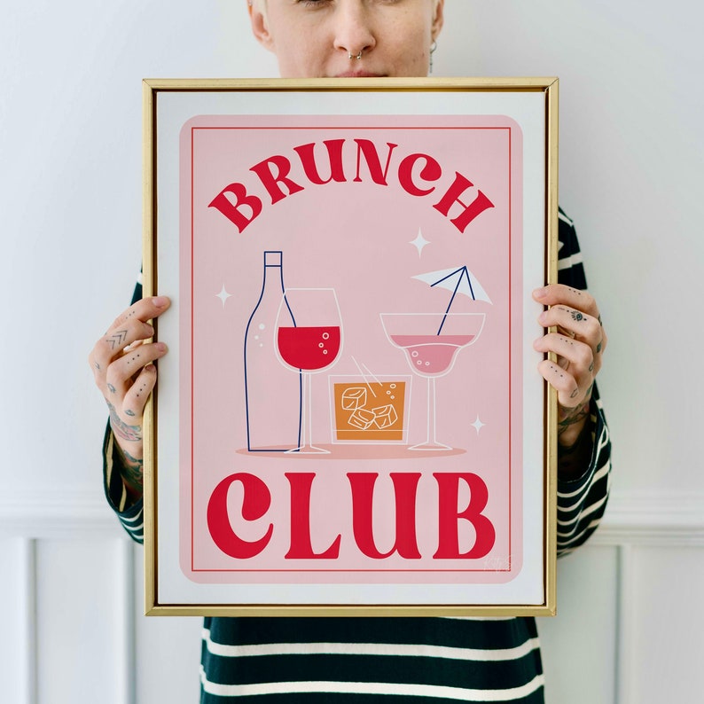 Brunch Club Digital Download Print JPG Typography Art Print - Etsy
