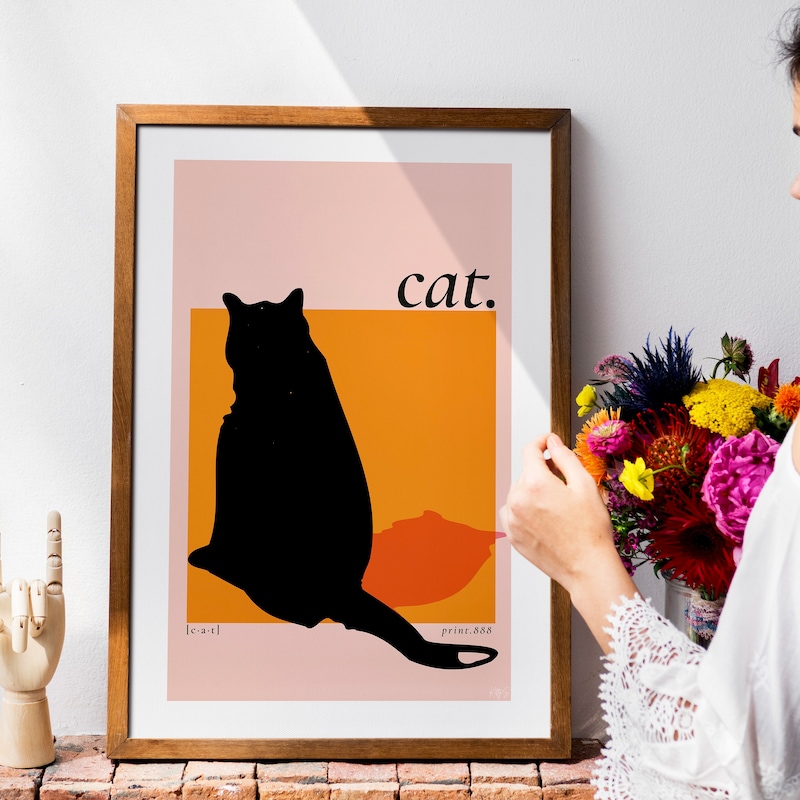 Retro Cat Posters - Etsy