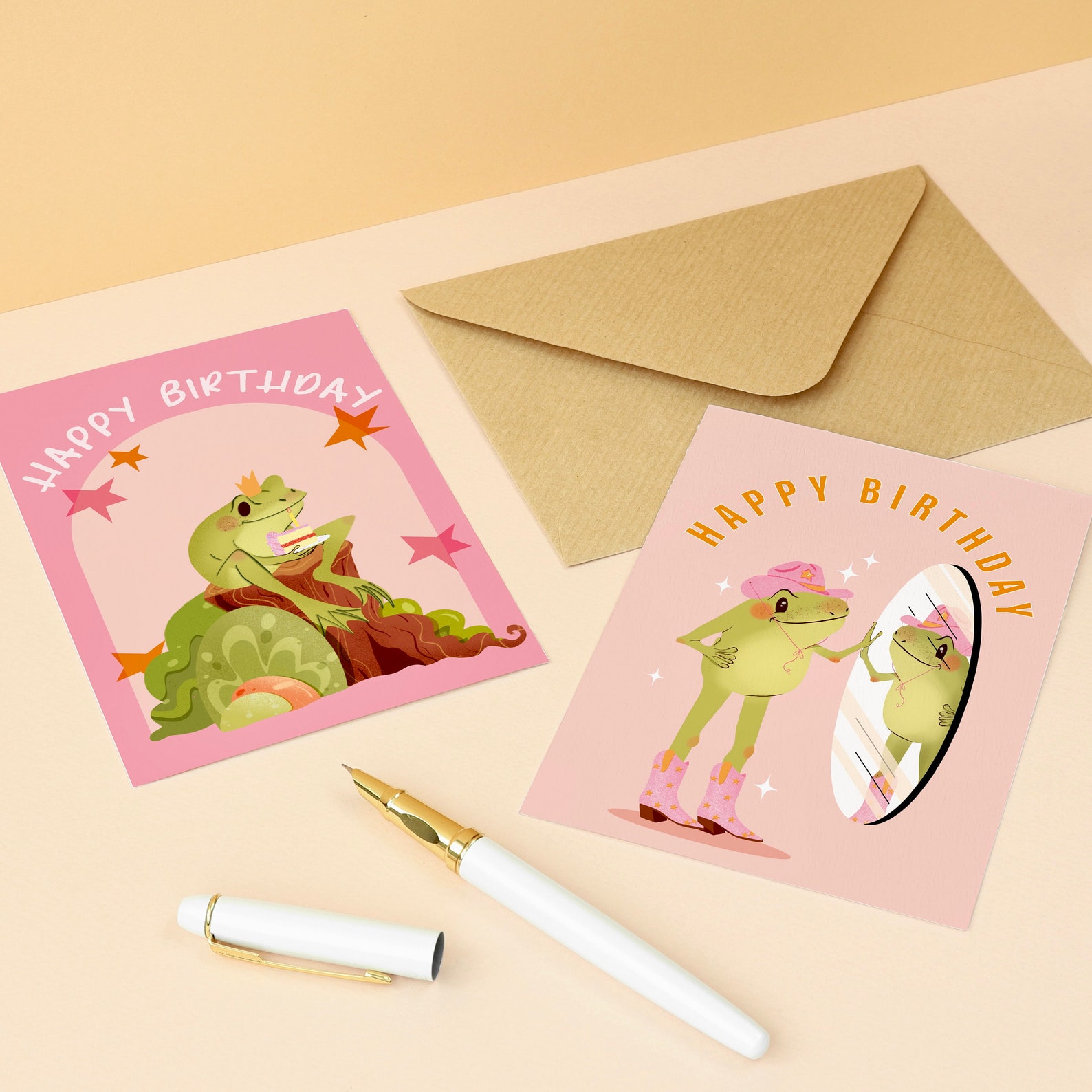 Multipack Printable Frog Birthday Cards Instant Download - Etsy