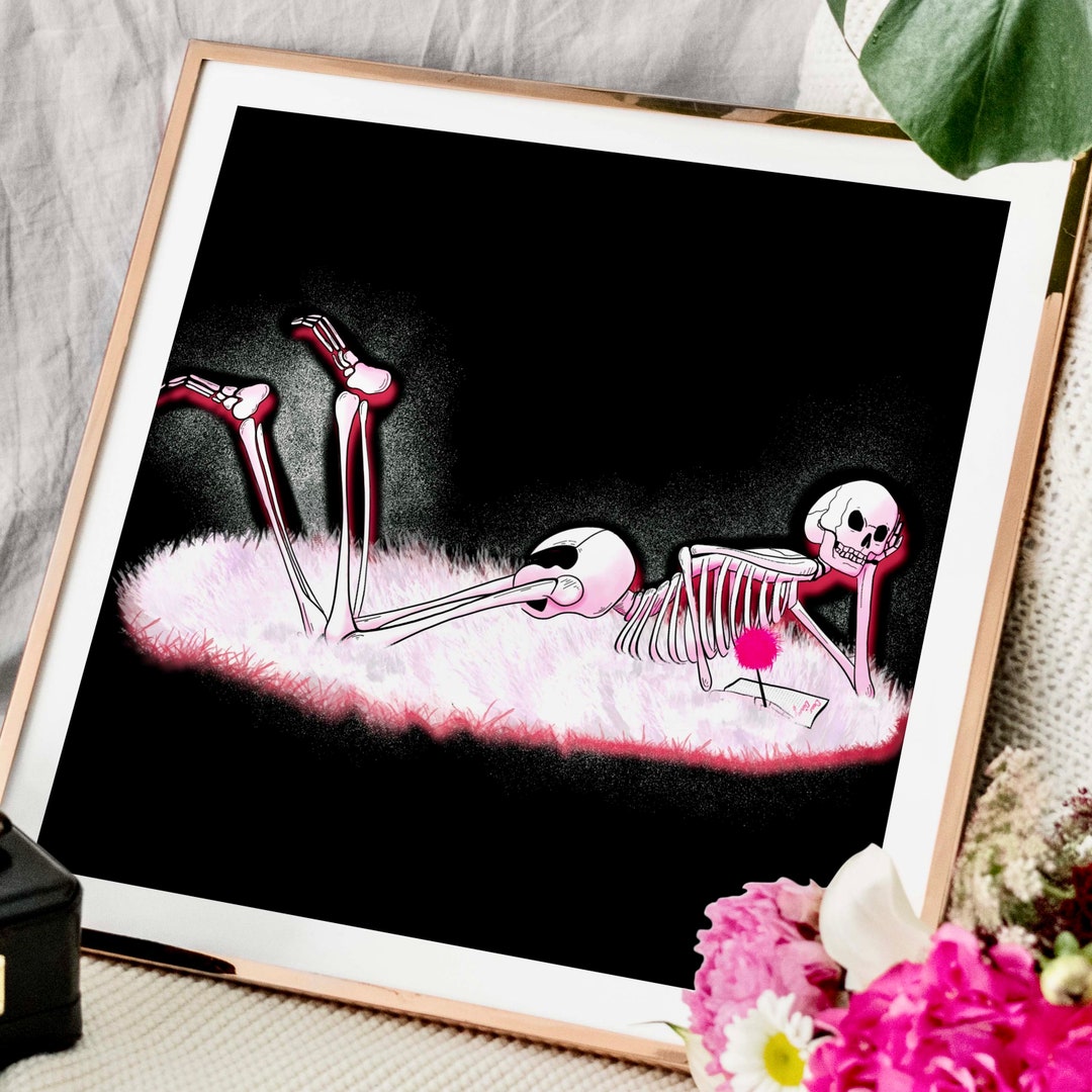 Printable Skeleton Art Print Landscape Art Skeleton Print Print at Home ...