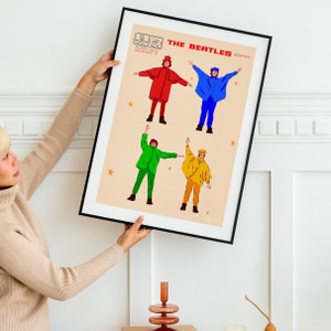 The Beatles Help Album Art Print Retro Beatles Poster 1960s Music ...