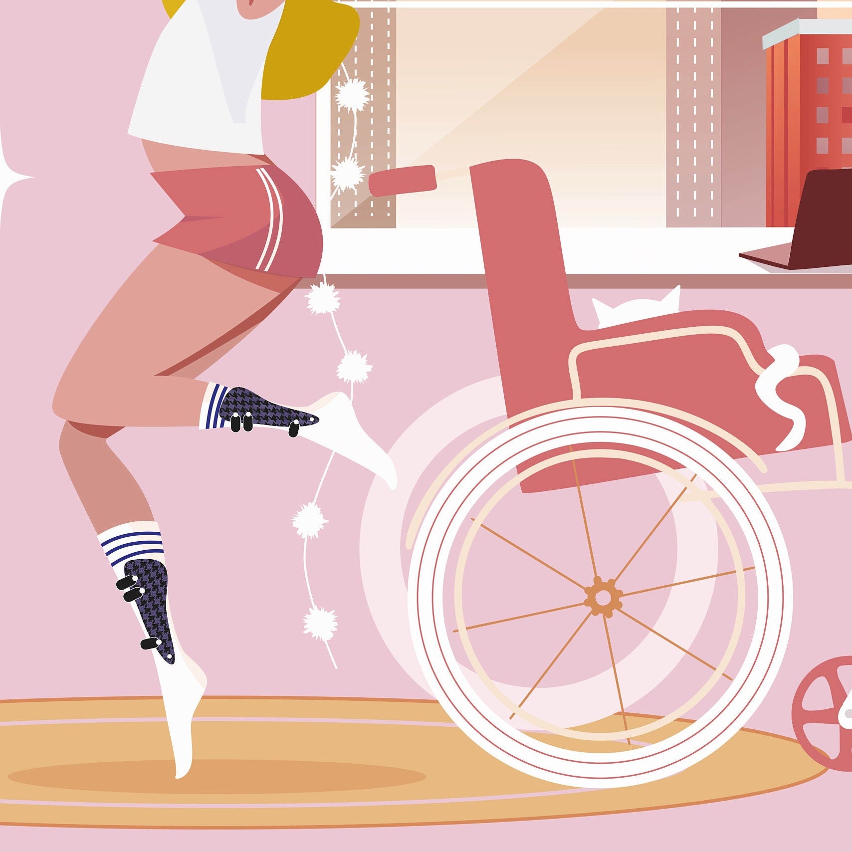 Printable Ambulatory Wheelchair User Art Digital Download - Etsy UK