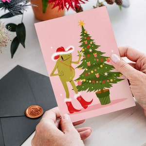Multipack Printable Frog Christmas Cards Instant Download Holiday Cards ...