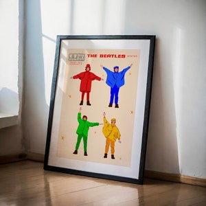 The Beatles Help Album Art Print Retro Beatles Poster 1960s Music ...