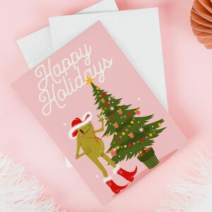 Multipack Printable Frog Christmas Cards Instant Download Holiday Cards ...
