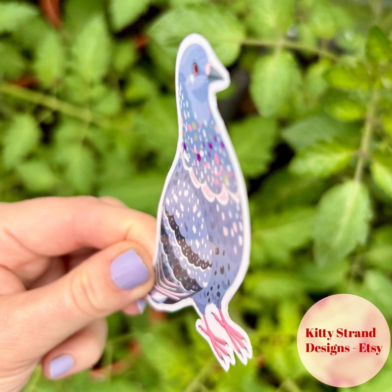 Pigeon Vinyl Sticker: Waterproof Laptop Decal by Kitty Strand - Etsy