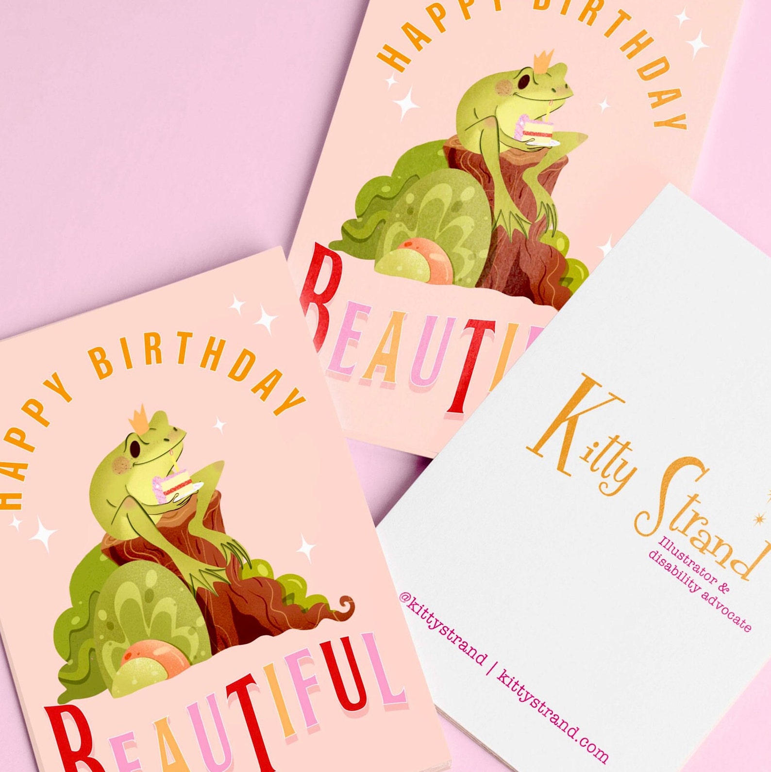 Frog Birthday Card Happy Birthday Beautiful Toad Birthday | Etsy