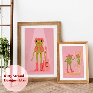 Howdy Partner Frog Art Print Frog Aesthetic Art Print Western Wall Art ...