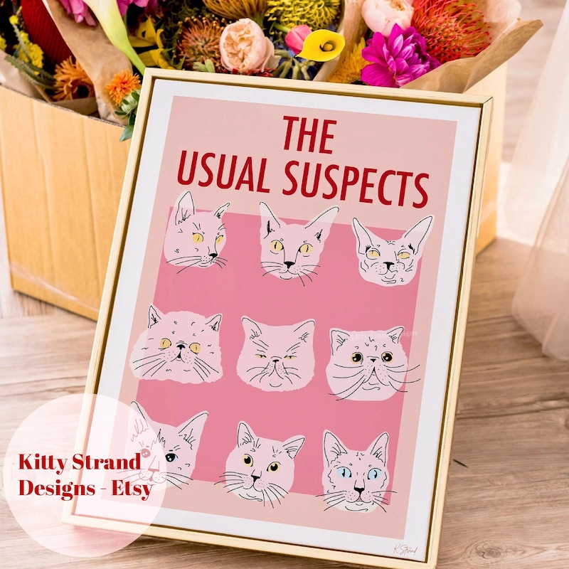 Cat Art Prints - Etsy