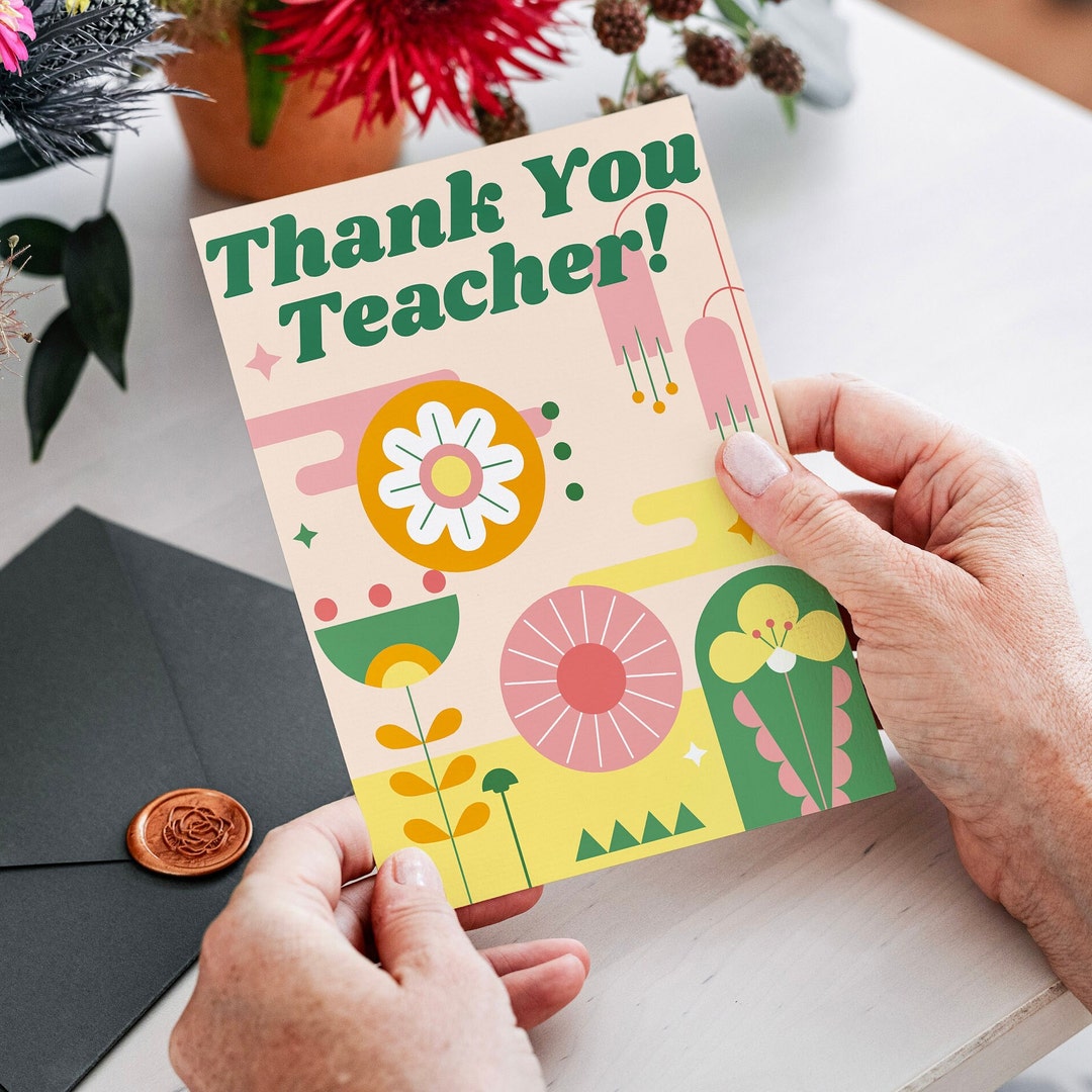 Printable Thank You Teacher Card Download Teacher Appreciation Card ...