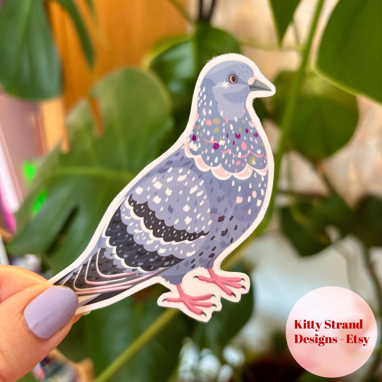 Pigeon Vinyl Sticker: Waterproof Laptop Decal by Kitty Strand - Etsy