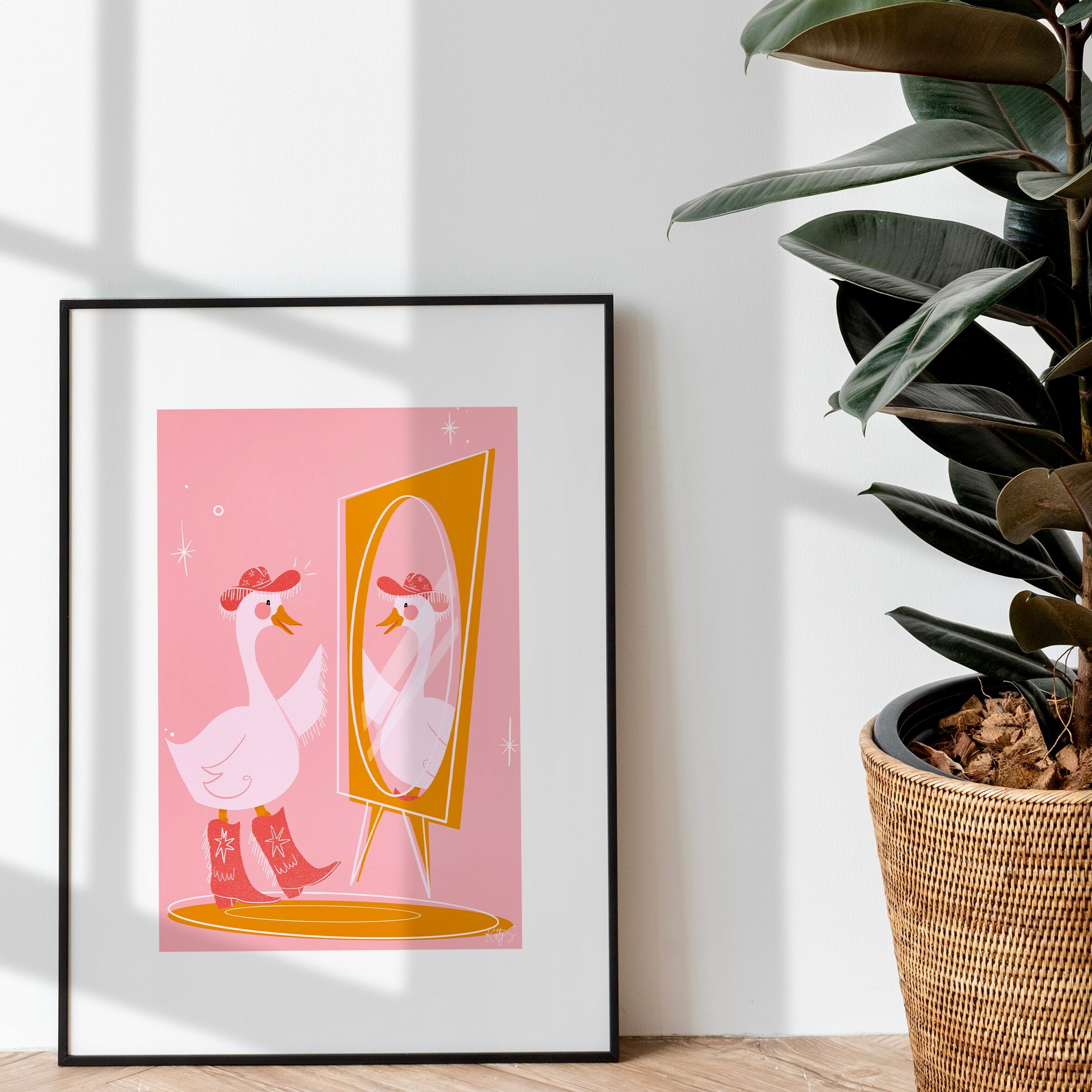 Printable Howdy Partner Duck Art Print Duck Aesthetic Art - Etsy