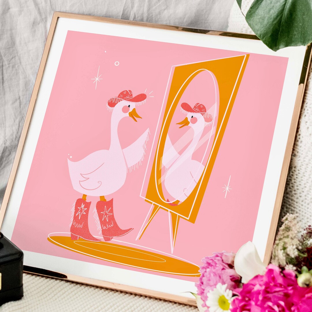 Printable Howdy Partner Duck Art Print Duck Aesthetic Art Print Digital ...