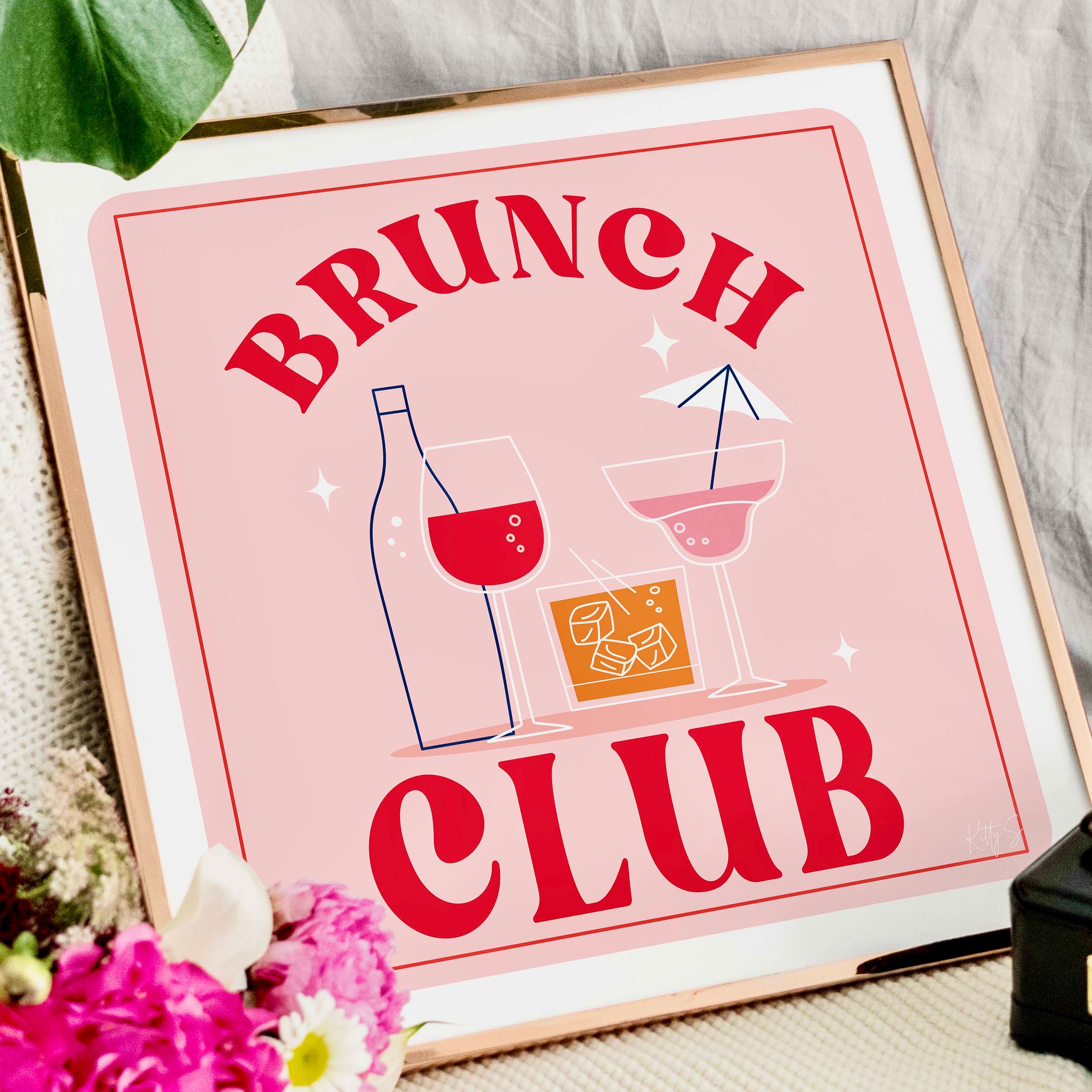 Brunch Club Digital Download Print JPG Typography Art Print - Etsy