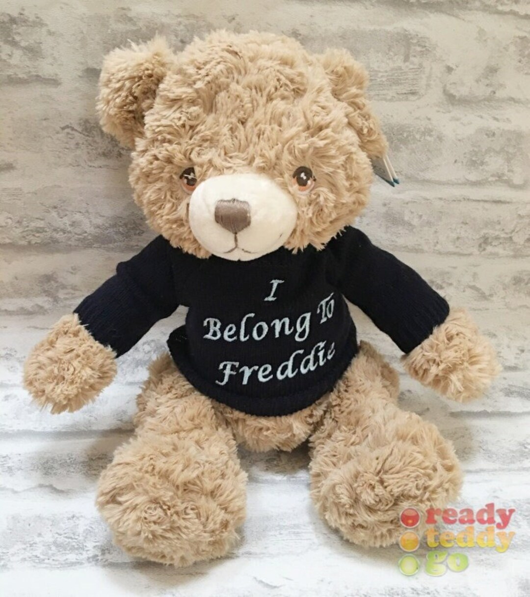 Personalised Teddy Bear Bramble 11 Inch Wearing Knitted Jumper ... Personalised Teddy Bear Bramble 11 Inch Wearing Knitted Jumper ...