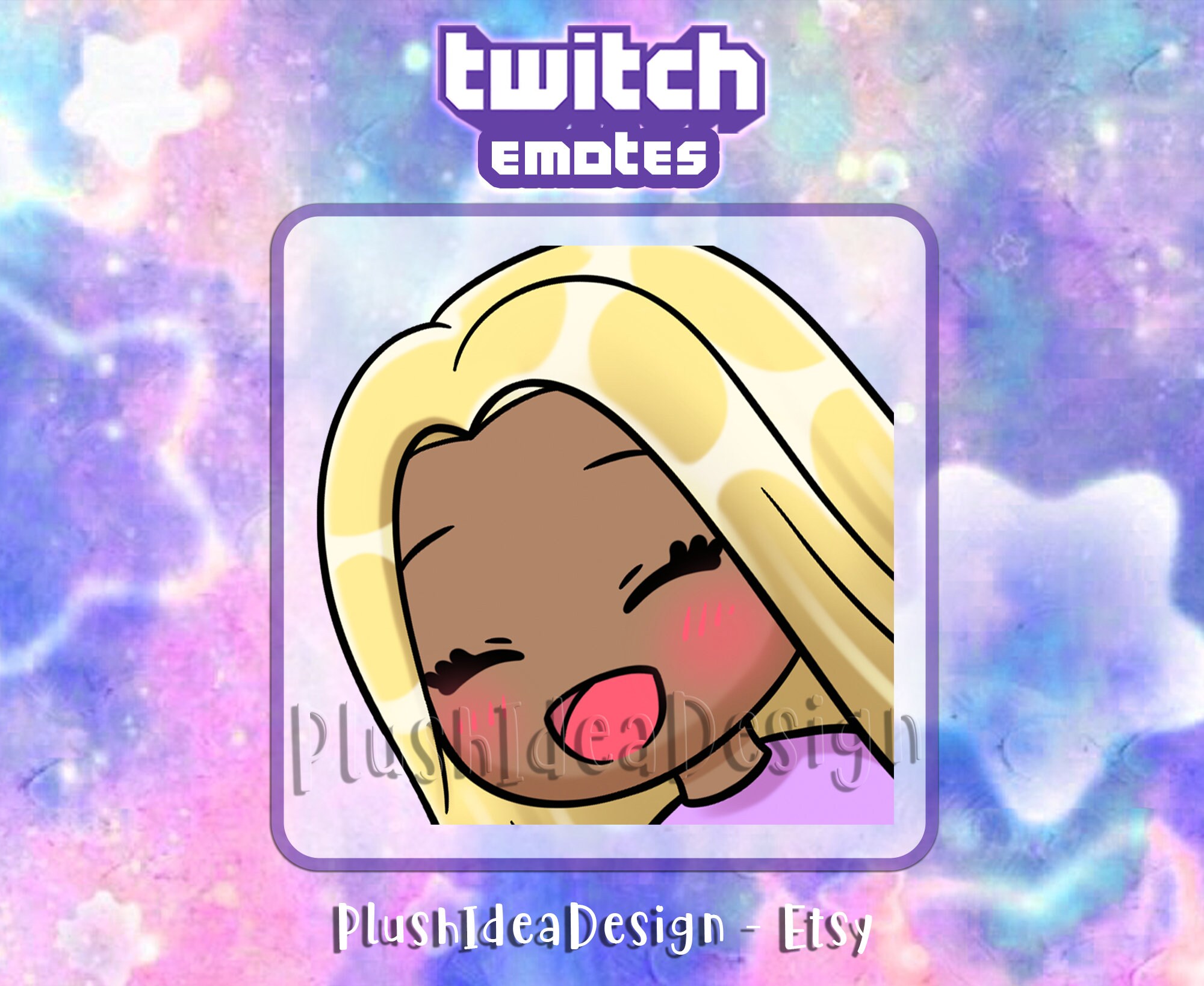 Ayaya Meme Cute Tan Blonde Straight Hair Girl Twitch Sub Emote Twitch ...