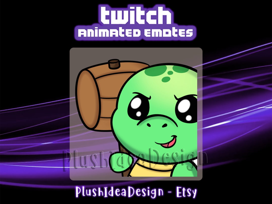 ANIMATED Hammer Bonk Cute Turtle - ANIMATED Twitch Sub Emote - Etsy