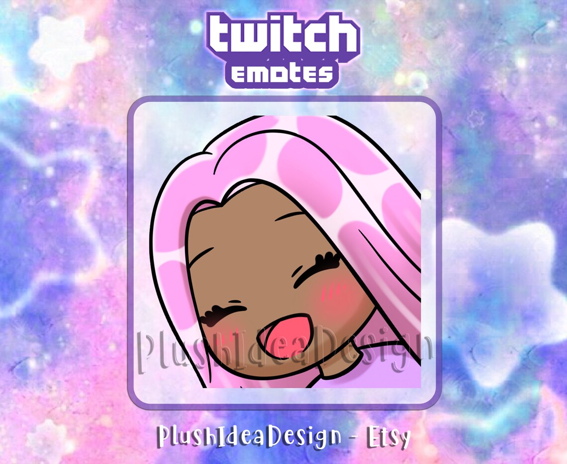 Ayaya Meme - Cute Tan Pink Straight Hair Girl - Twitch Sub Emote ...