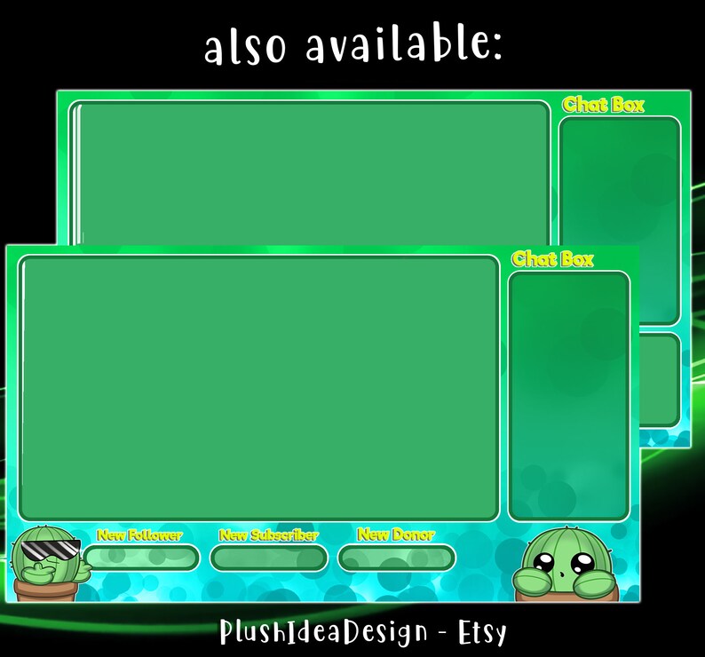 ANIMATED Hype Happy Confetti Cute Cactus ANIMATED Twitch Sub Emote - Etsy