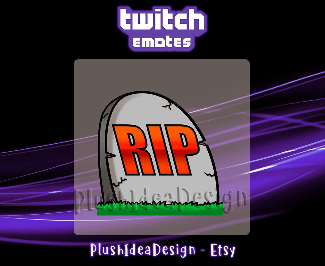 RIP Emote - Twitch Sub Emote | Twitch Subscribers Emote - Etsy